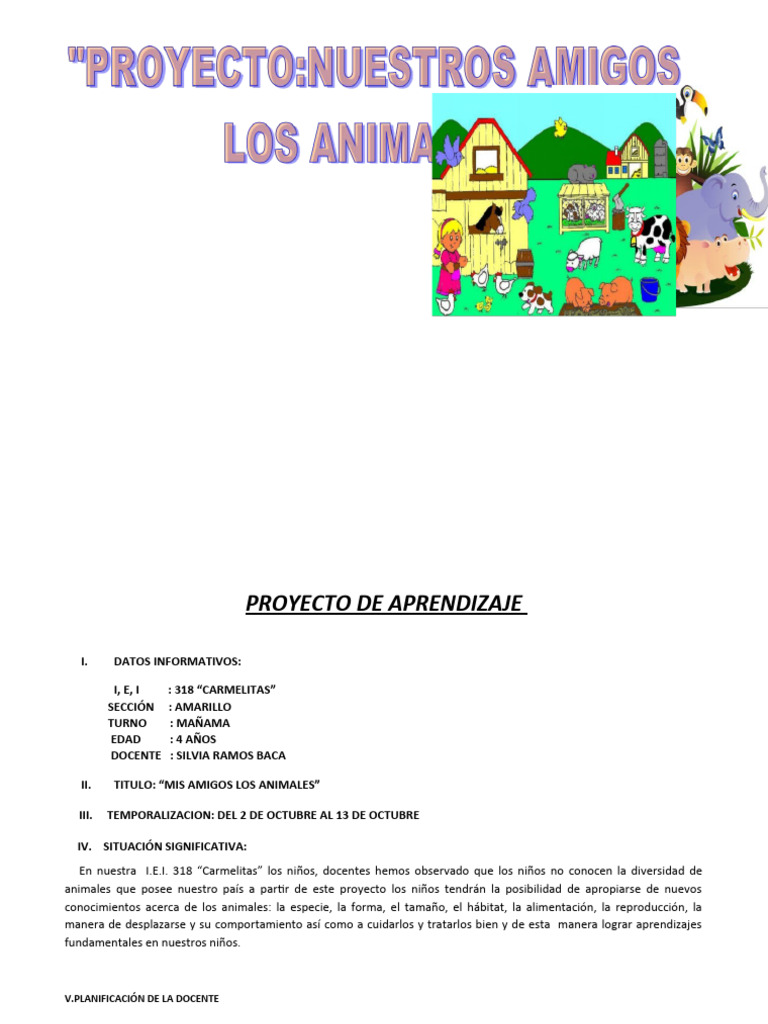 PROYECTO DE APRENDIZAJE Paseo 2 | PDF