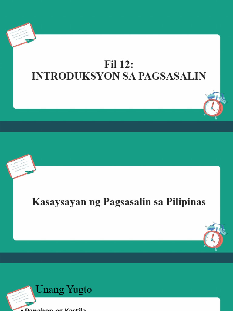 Aralin 1b Kasaysayan NG Pagsasaling Wika Sa Pilipinas | PDF