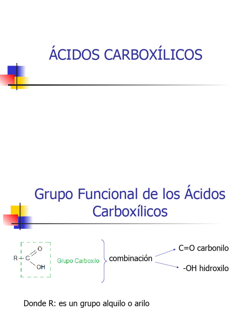 Características y Estructura de Ácidos Carboxílicos | PDF | Ácido ...