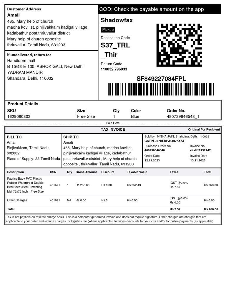 Sub Order Labels 78dc9549 5e12 42ca 9cd1 Bf6c4ad556ed | PDF | Invoice ...