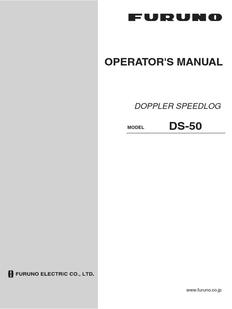 4-3 - Doppler Speed Log DS-50 Manual | PDF | Rechargeable Battery ...