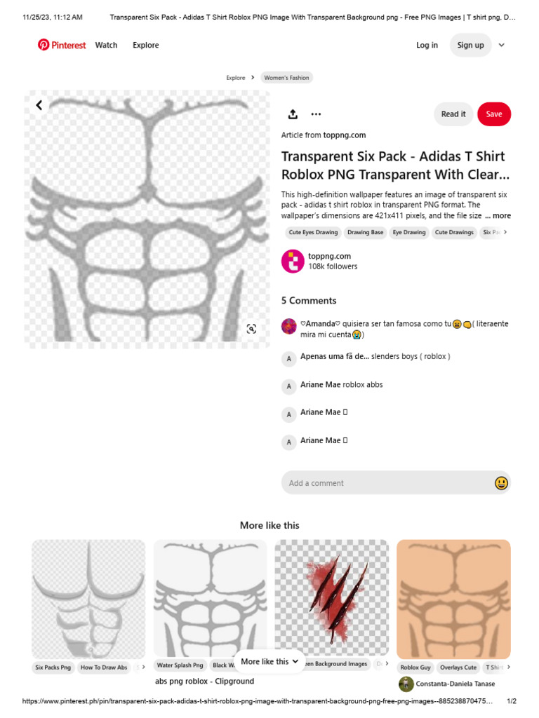 Roblox Six Pack T-Shirt PNG Guide | PDF | Computing | Software