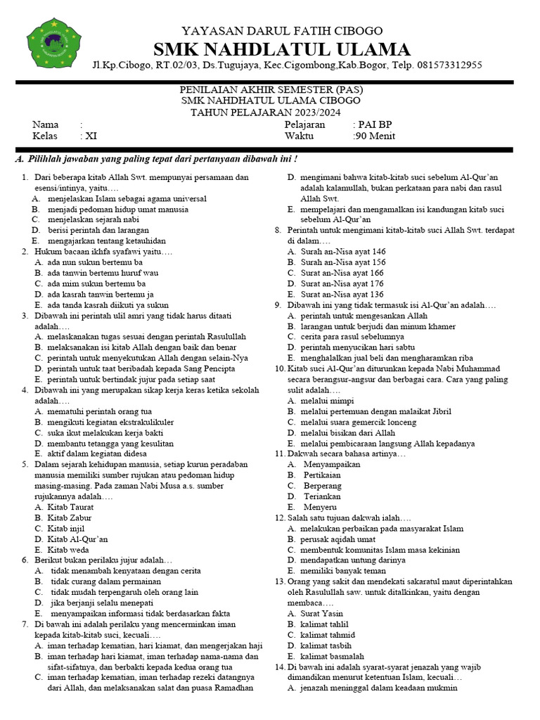 Xi Pas Paibp Duasatu | PDF