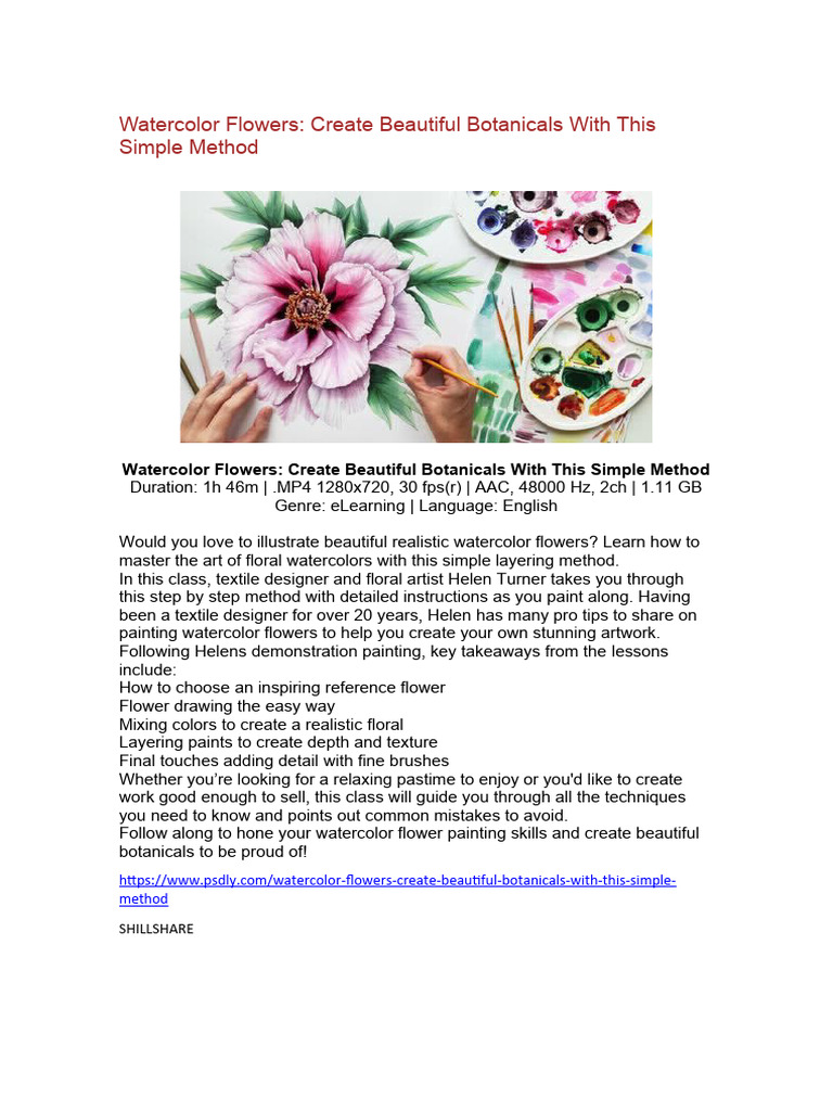 Watercolor Flowers | PDF