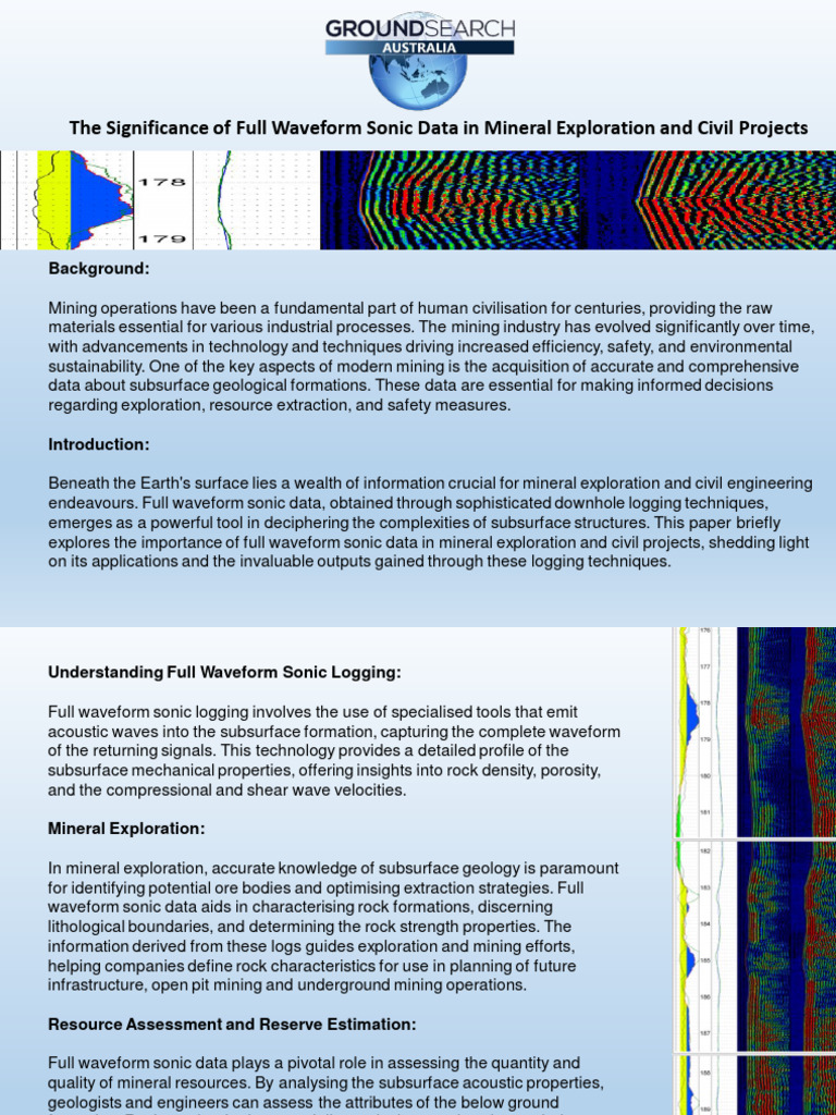 Full Waveform Sonic | PDF | Mining | Geology