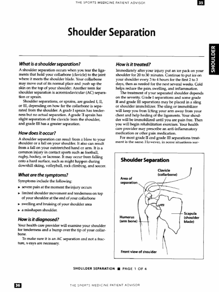Shoulder Separation | PDF