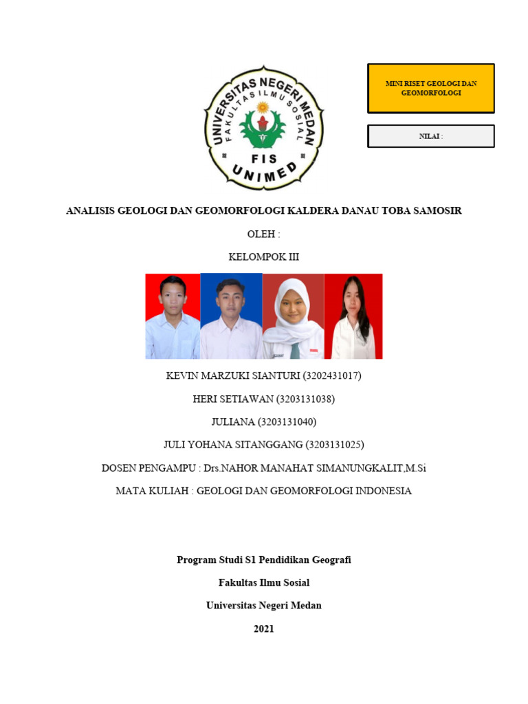 Analisis Geologi Dan Geomorfologi Kaldera Danau Toba Samosir | PDF
