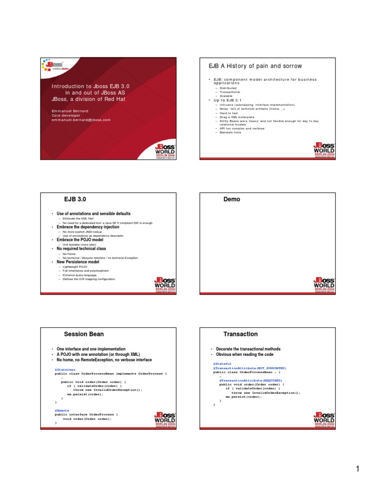 JBWB Ejb3 | PDF | Enterprise Java Beans | Computer Programming