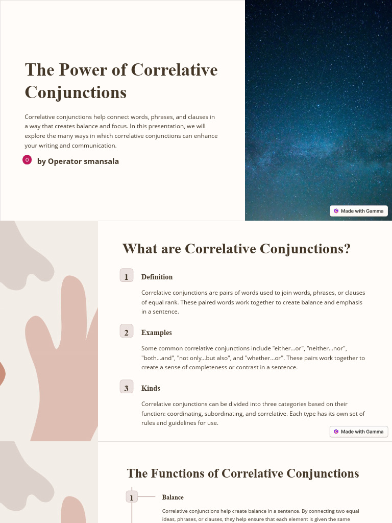 The Power of Correlative Conjunctions | PDF | Semantics | Grammar