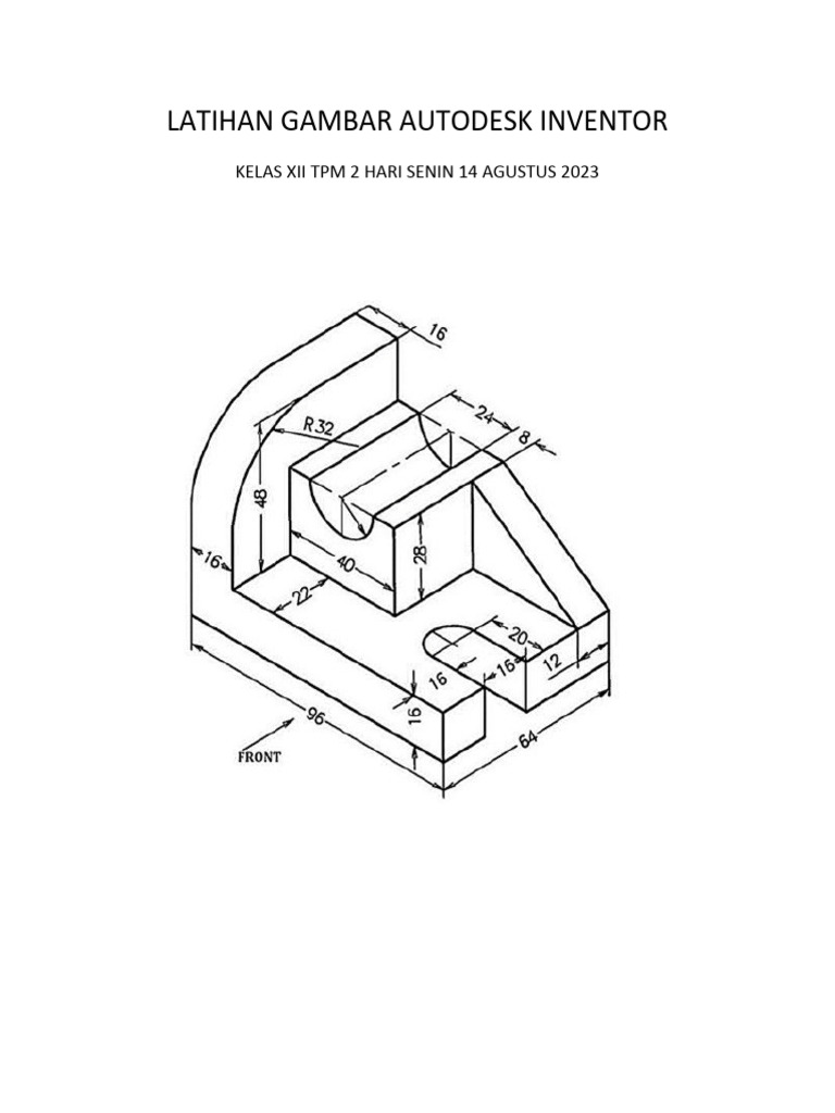 Latihan Gambar Autodesk Inventor | PDF