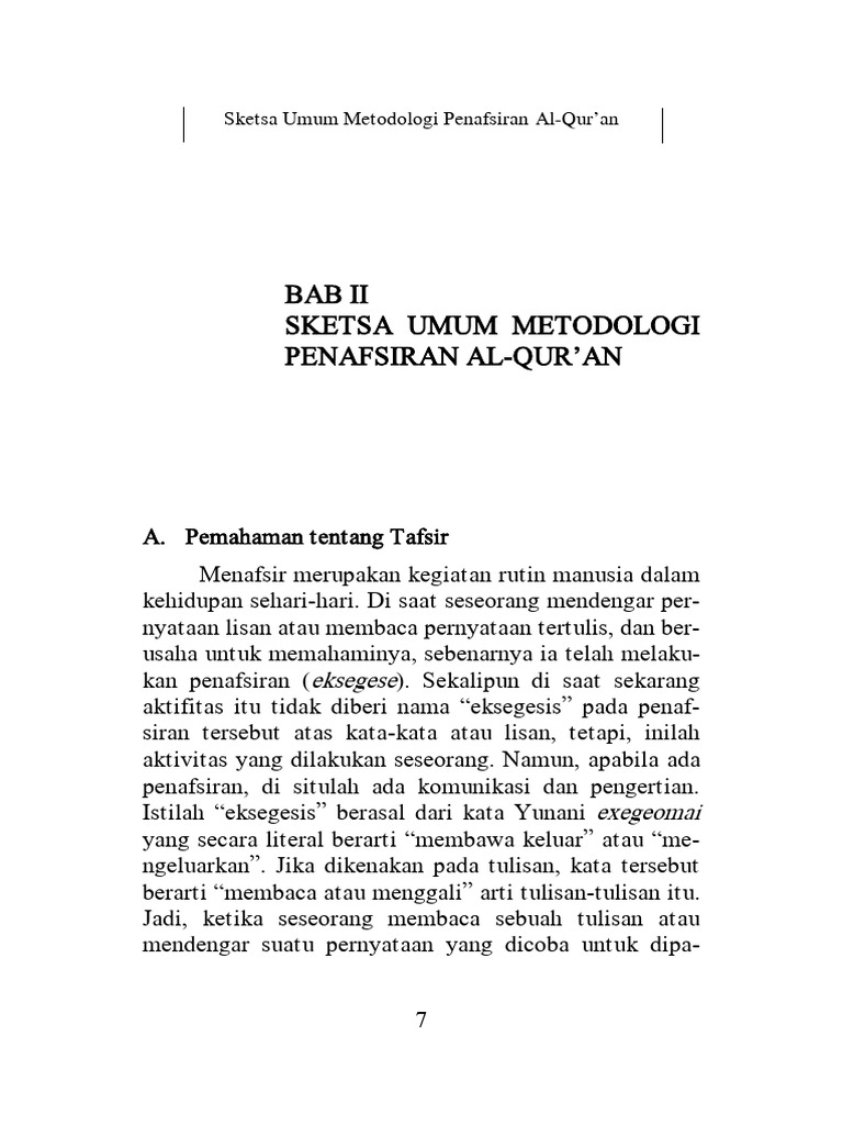 2-Metodologi Tafsir | PDF