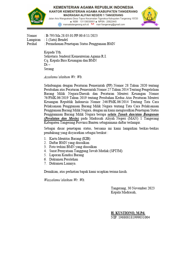 Surat Permohonan (2023) | PDF