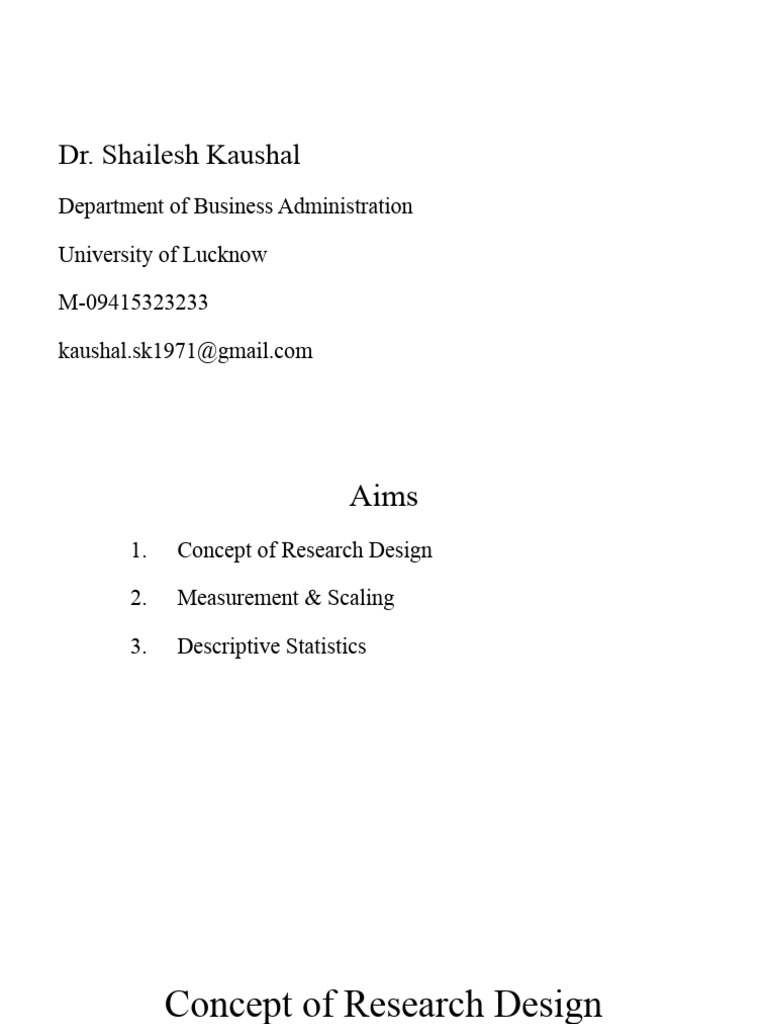 Concepts of Research Design | Download Free PDF | Qualitative Research ...