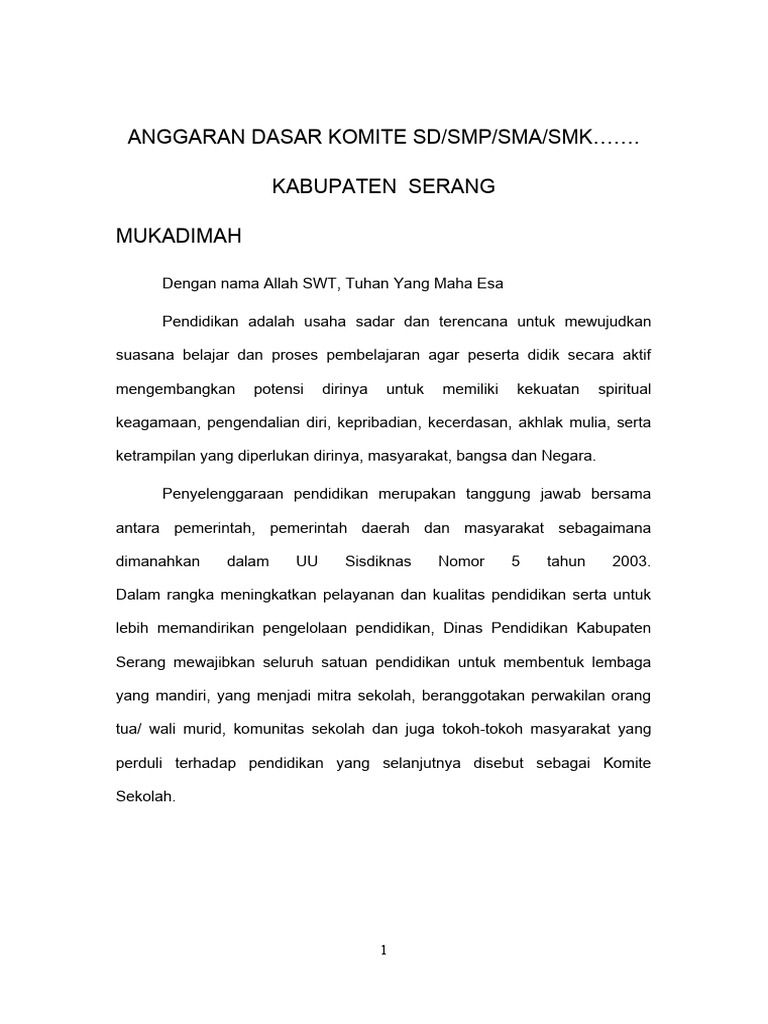Draft-Ad-Art-Komite Sekolah | PDF