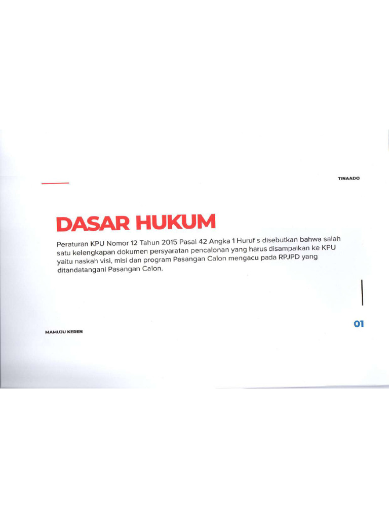 Naskah Visi Misi - TINA-ADO | PDF