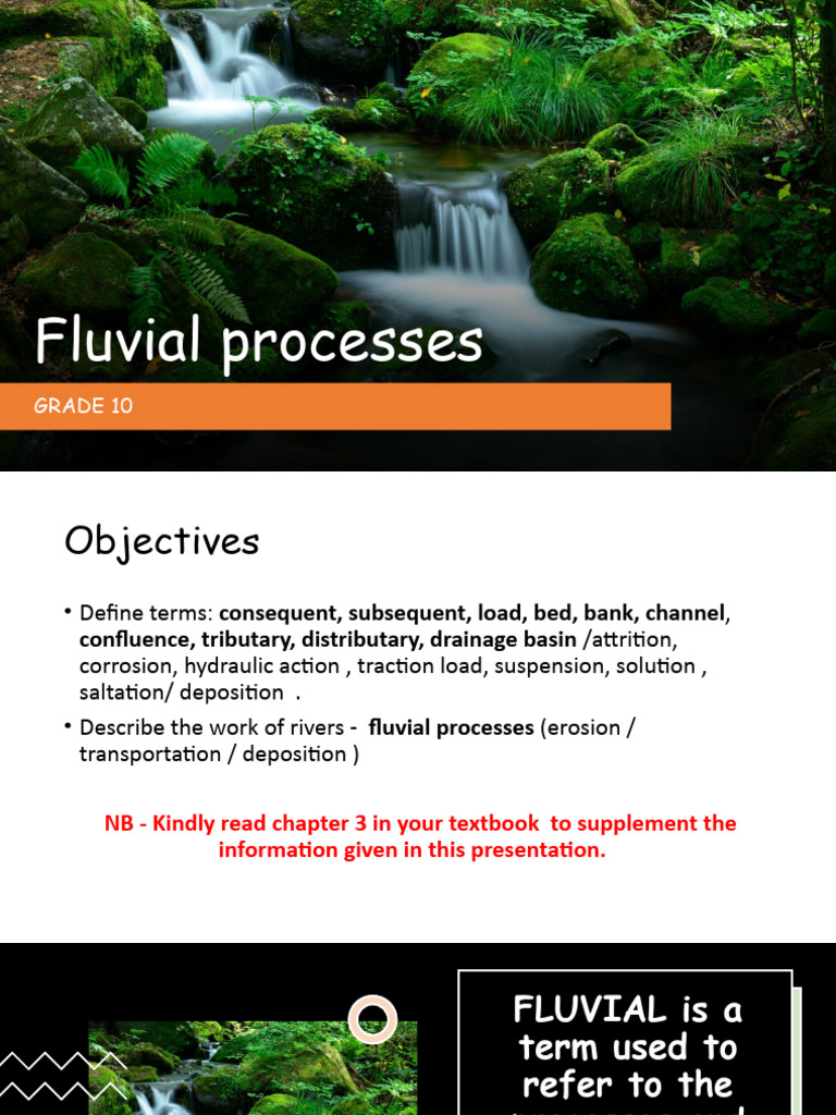 Grade 10 FLUVIAL PROCESS | PDF | River | Erosion