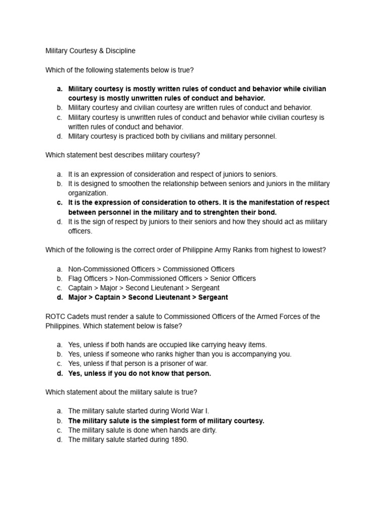 Understanding Military Courtesy and Discipline | PDF | Officer (Armed ...