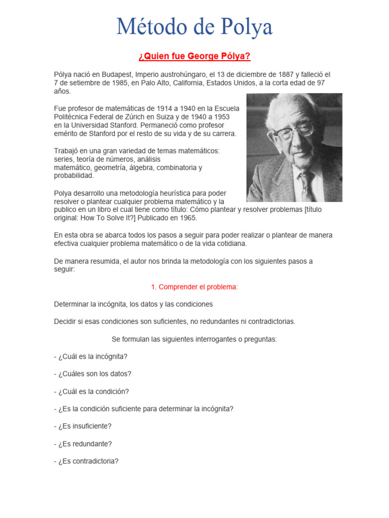 George Pólya | PDF | Matemáticas | Science