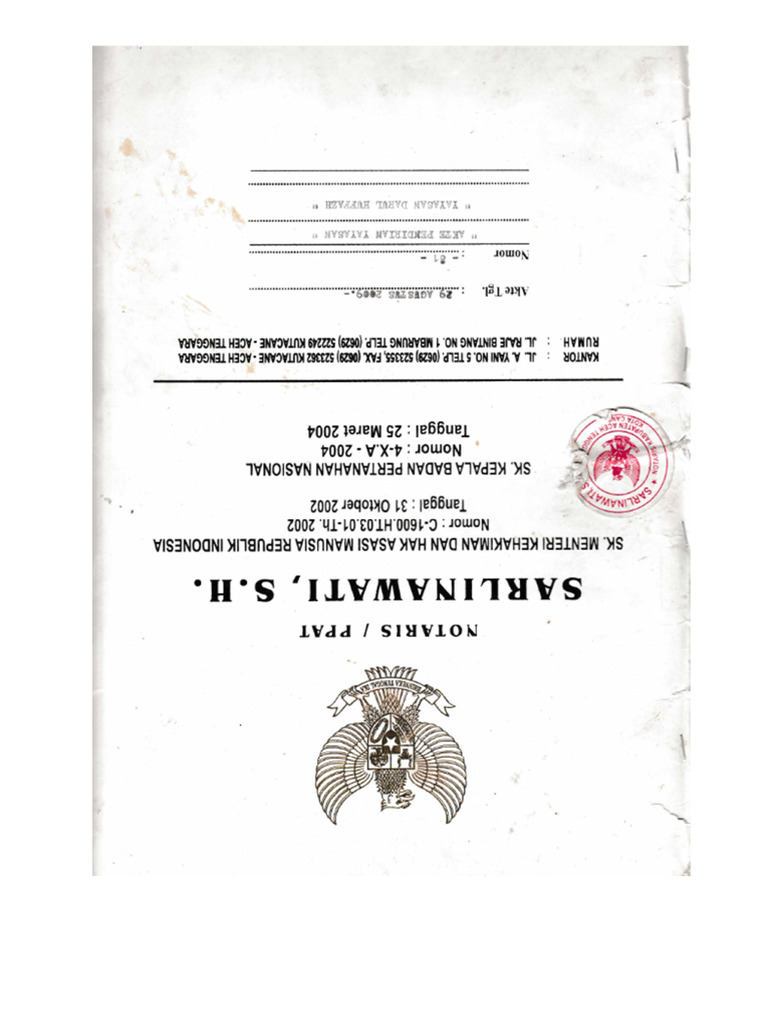 Akte Notaris Darul Huffazh | PDF
