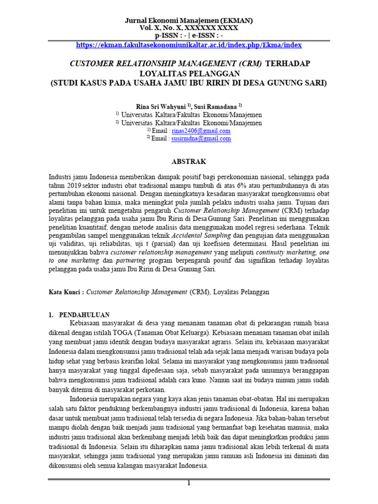 Jurnal Rina | PDF | Bisnis