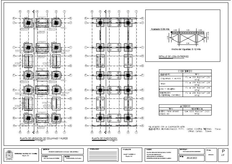 Cimentacion Profunda - Pilotes-Plano 1 | PDF | Elementos ...