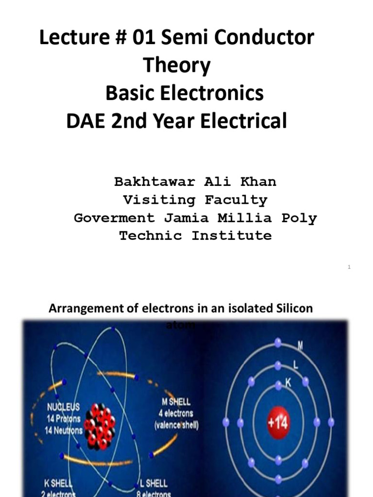 Semi Conductor Theory DAE 2nd Year Electrical Basic Electronics | PDF | Semiconductors | Doping ...