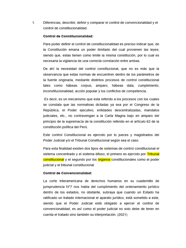 Diferencias | PDF | Constitución | Judicaturas