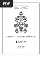 Lector Training Manual | PDF | Eucharist | Liturgy