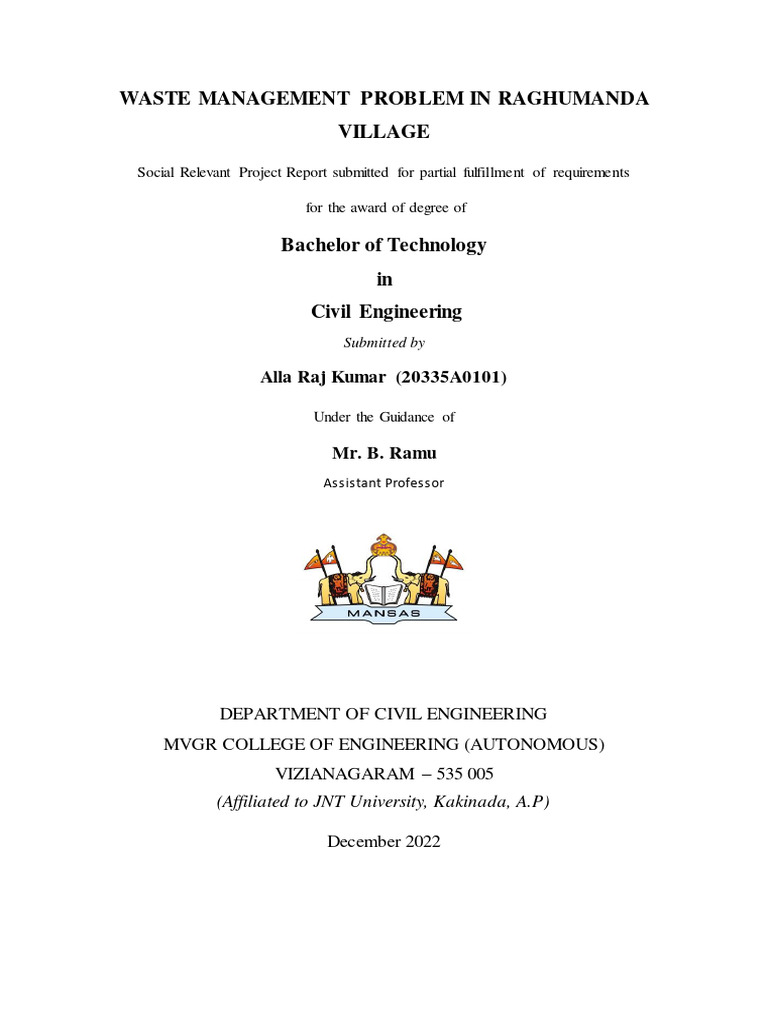 SRP Report | PDF | Waste | Waste Management
