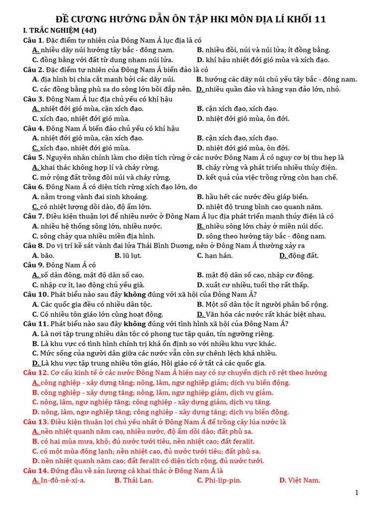 De Cuong Hki 11 GV 2023 | PDF