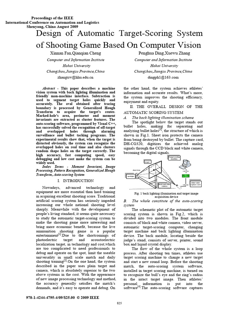 Design of Automatic Target-Scoring System of Shooting Game Based On ... Design of Automatic Target-Scoring System of Shooting Game Based On ...