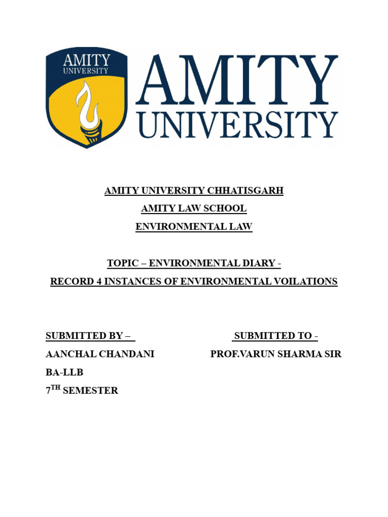 Environmental Diary | PDF | Air Pollution | Municipal Solid Waste