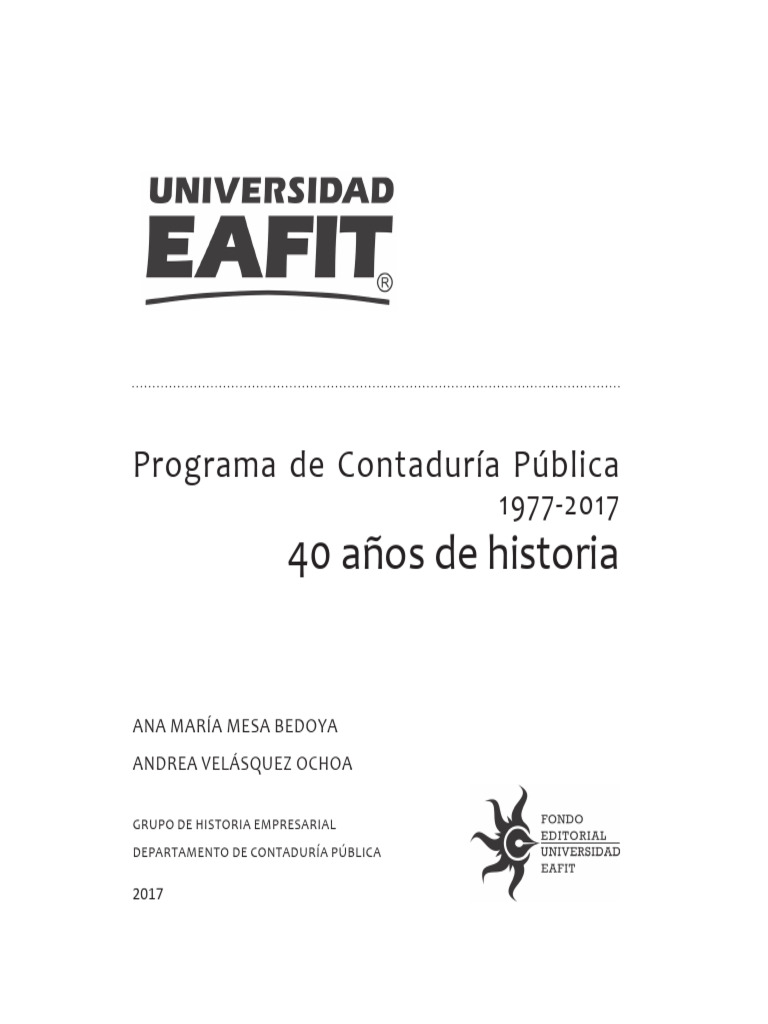 Programa Contaduria EAFIT 40 Anios | PDF | Contador | Contabilidad