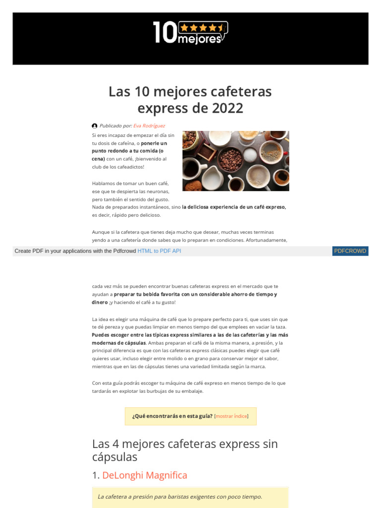 10mejores Top Cafetera Express | PDF | café | Té