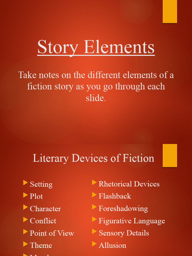 Story Elements | PDF | Narration | Plot (Narrative)