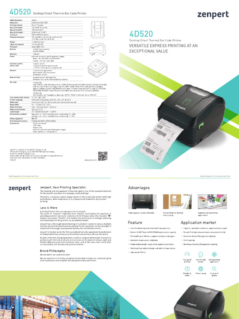 4D520 ENG Datasheet 200106 Compressed | PDF