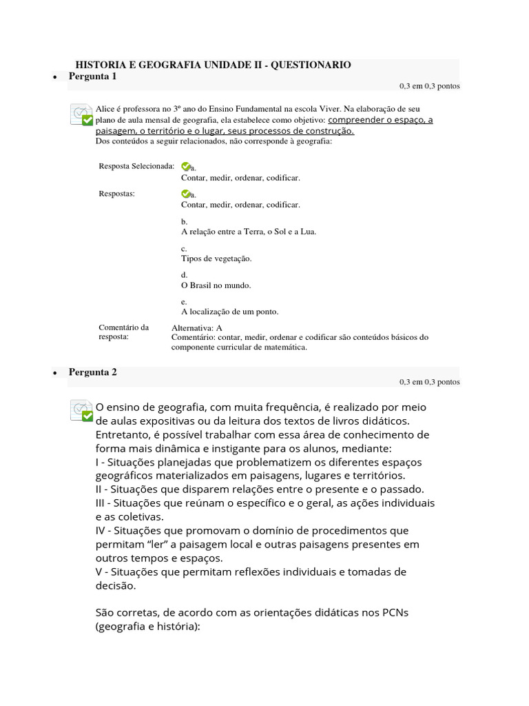 Historia e Geografia Unidade Ii | PDF | Geografia | Paisagem Historia e Geografia Unidade Ii | PDF | Geografia | Paisagem