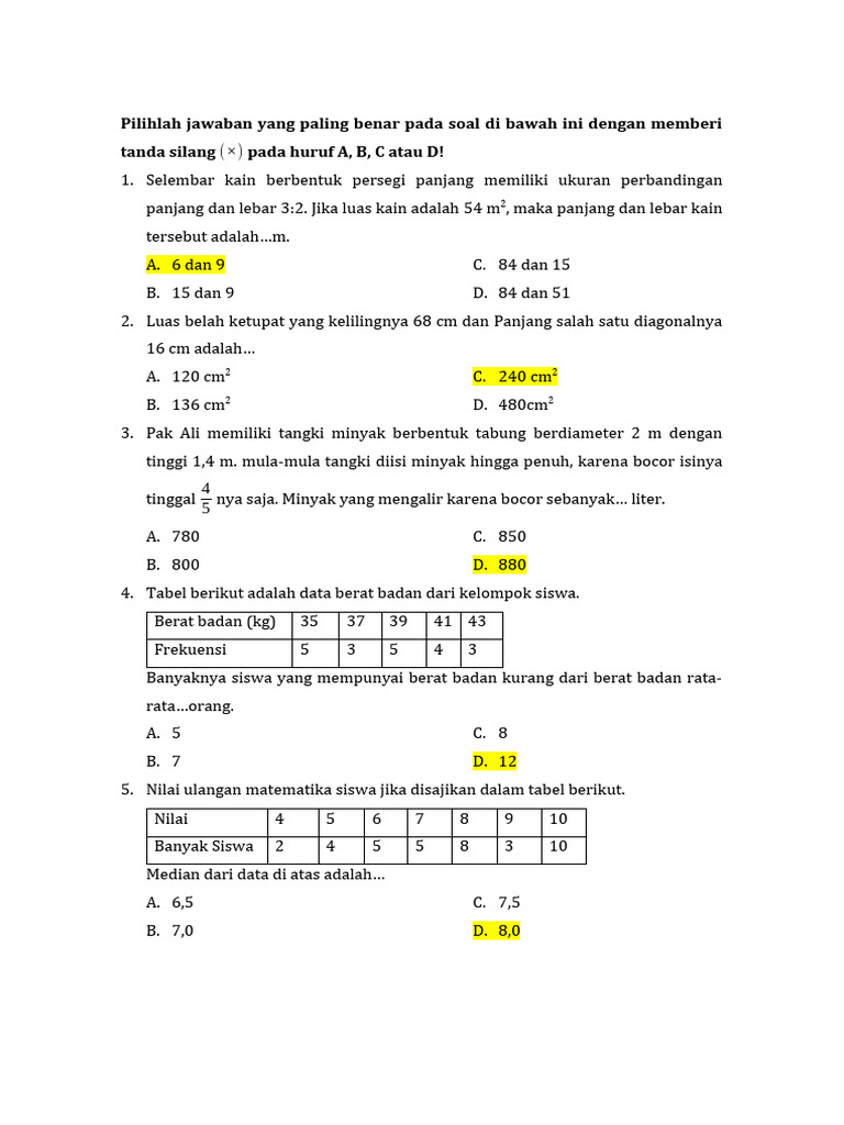 Soal Olimp SMP | PDF