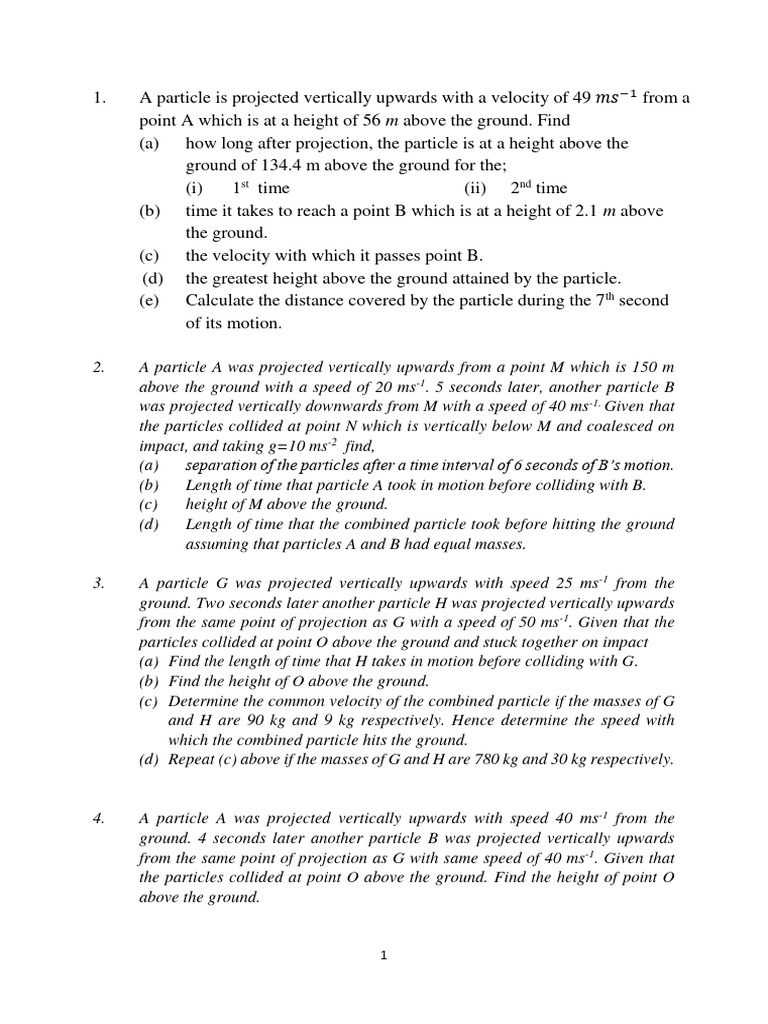 VERT Projectiles.. | PDF | Speed | Velocity