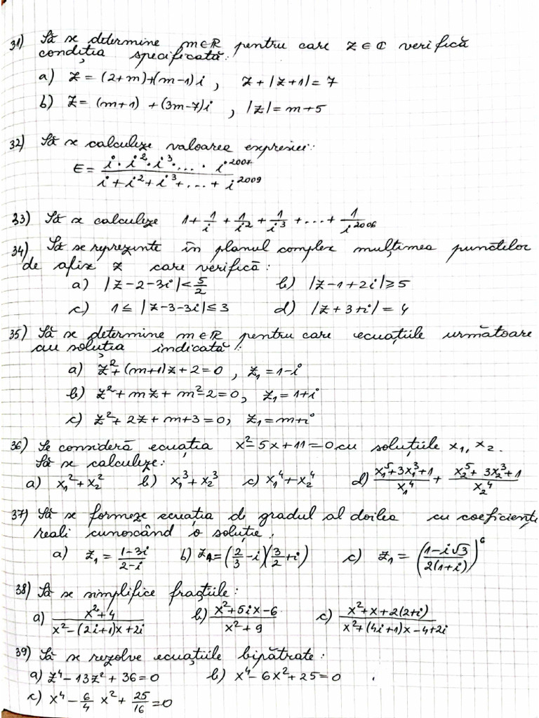 Exercitii Matematica Clasa A X A | PDF