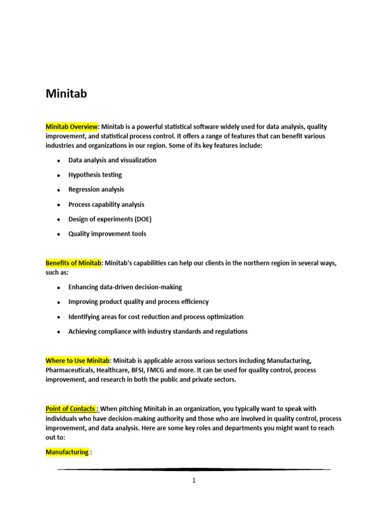 Minitab Overview UPLOAD | PDF | Quality Assurance | Data Analysis