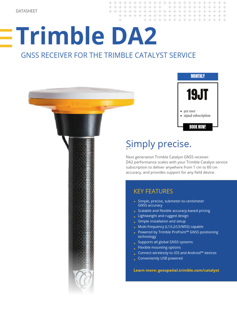 Trimble DA2 GNSS Receiver PDF | PDF