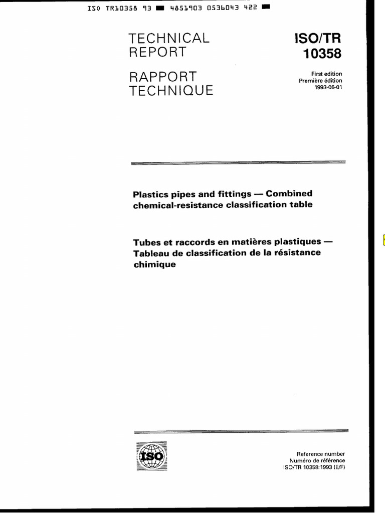 ISO TR 10358-1993 Scan | PDF