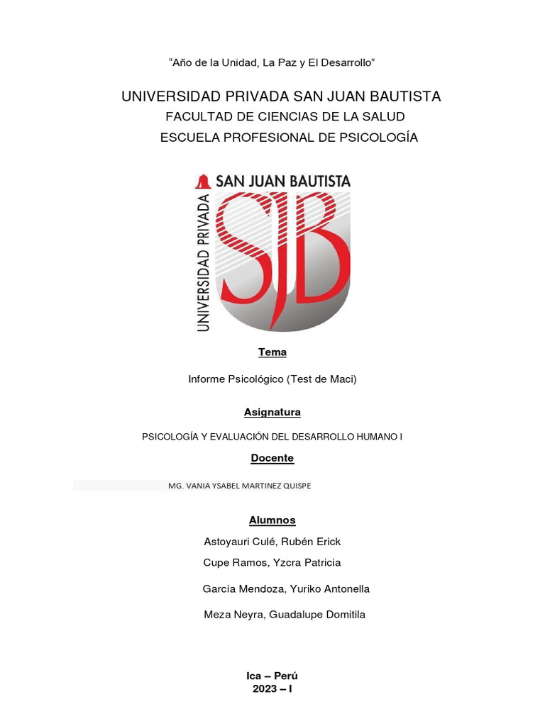 Test de Maci | PDF | Sicología | Conceptos psicologicos
