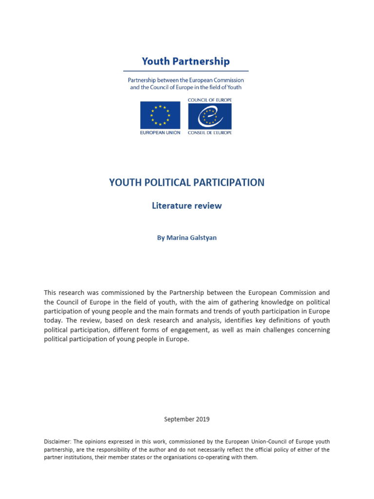 Youth-Political-participation Lit-Review BRIEF FINAL | PDF | Youth ...