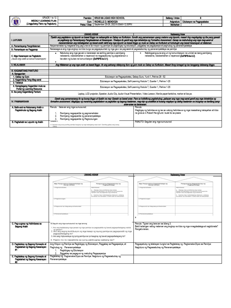 WLPEsP8 1st-Quarter | PDF