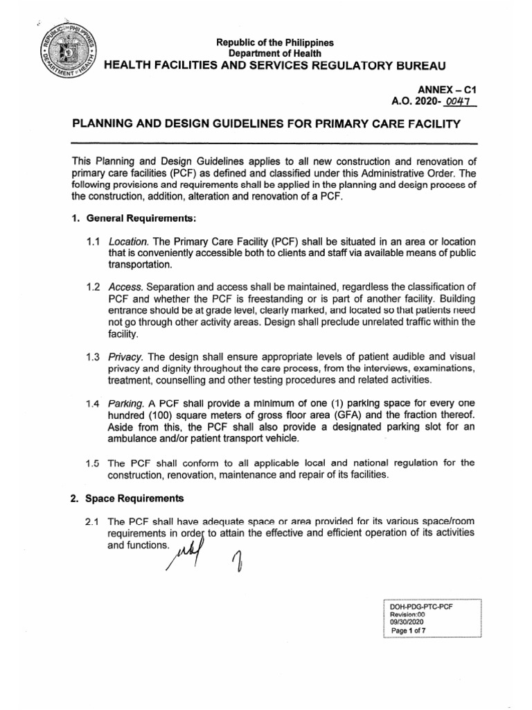 Annex C1 Planning and Design Guidelines For PCF | PDF | Ventilation ...