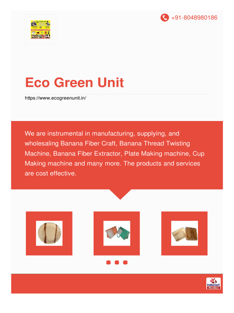 Eco Green Unit | PDF | Banana