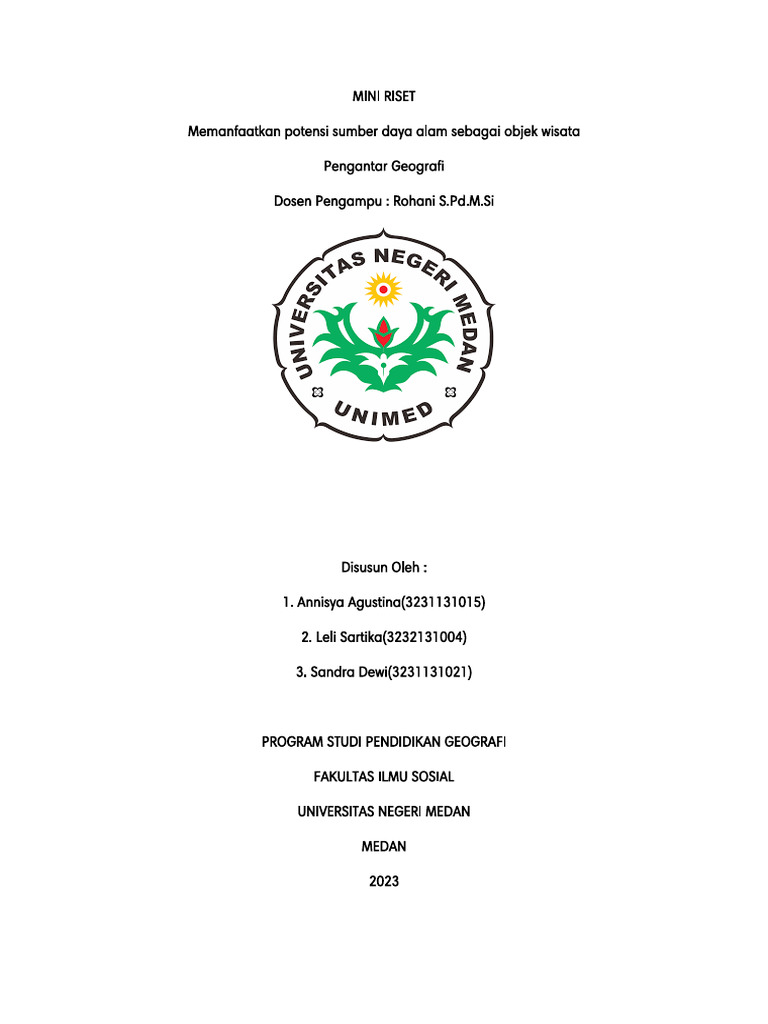 Laporan MiniRiset Kel.8 - PGeo | PDF