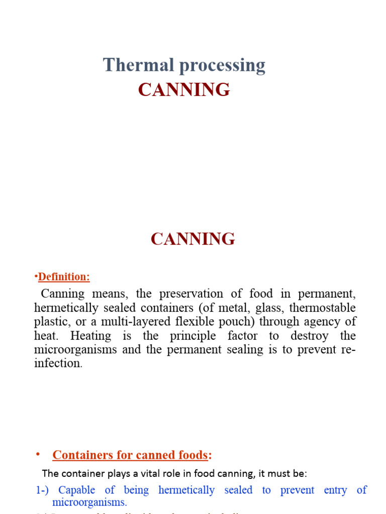Canning Process | PDF | Canning | Food Preservation